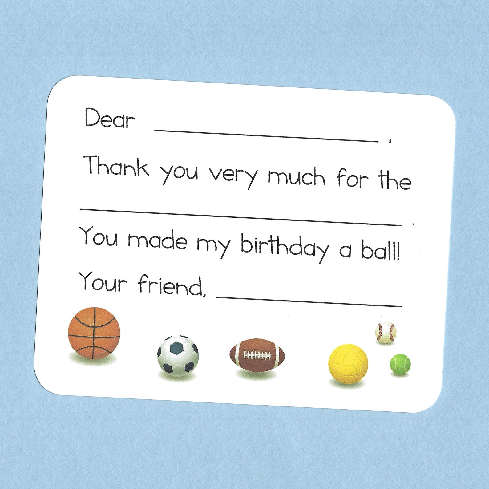 Football Note Cards Custom Kids Sports Cards Boys Football - Etsy