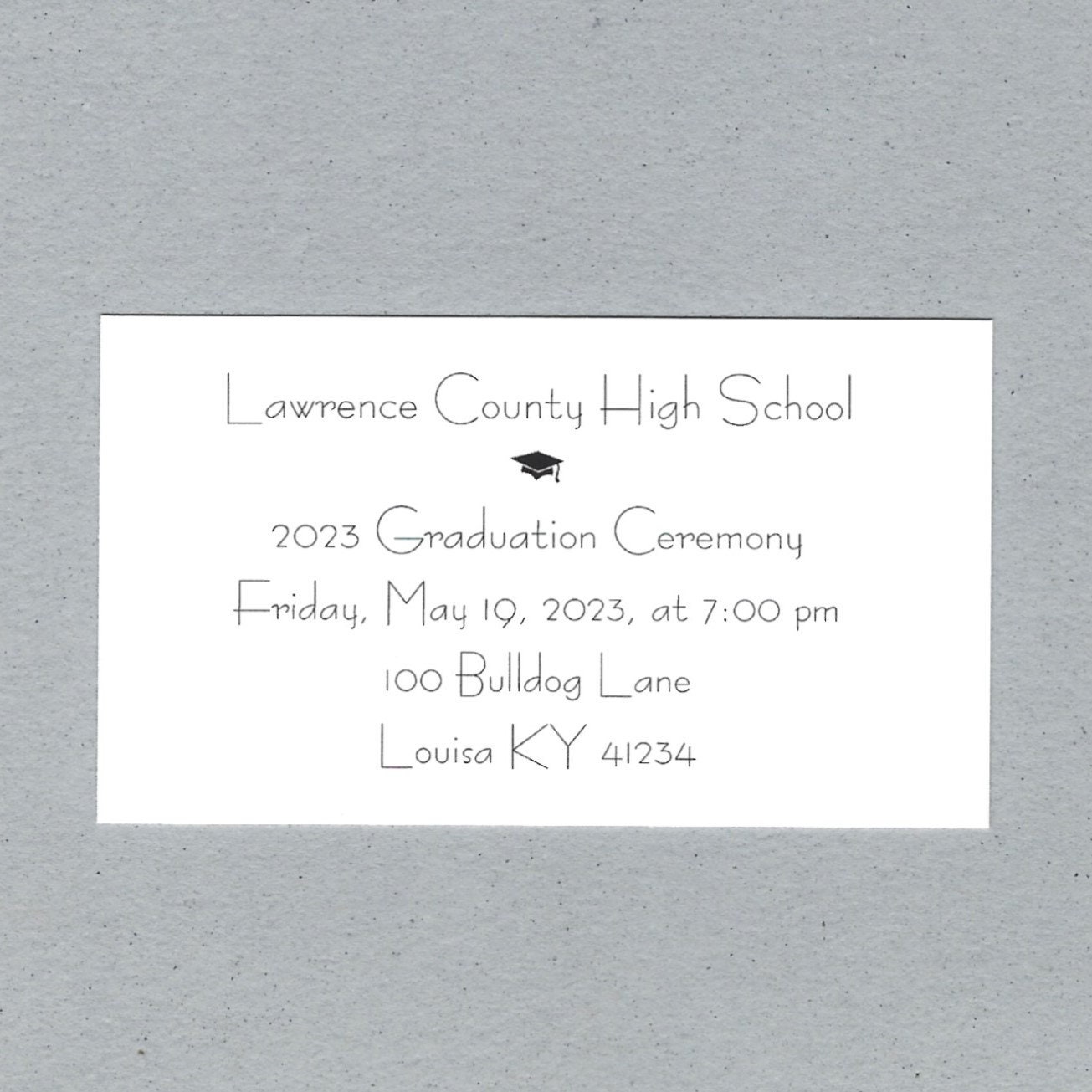 Graduation Invitation Insert Cards - (set of 10) Graduation ...