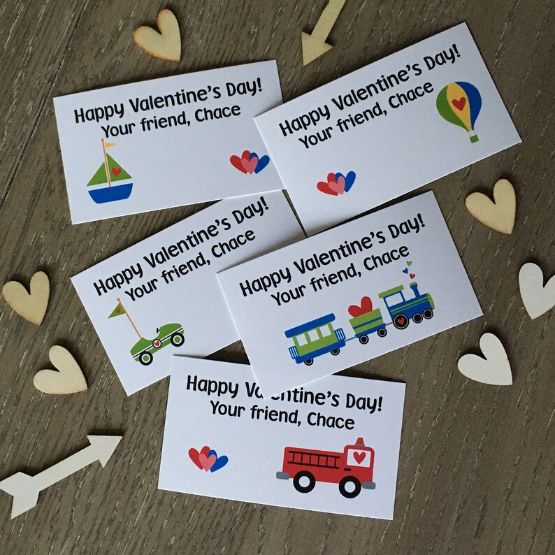 Valentine's Day Treat Bag Tags Valentines Party Favor - Etsy