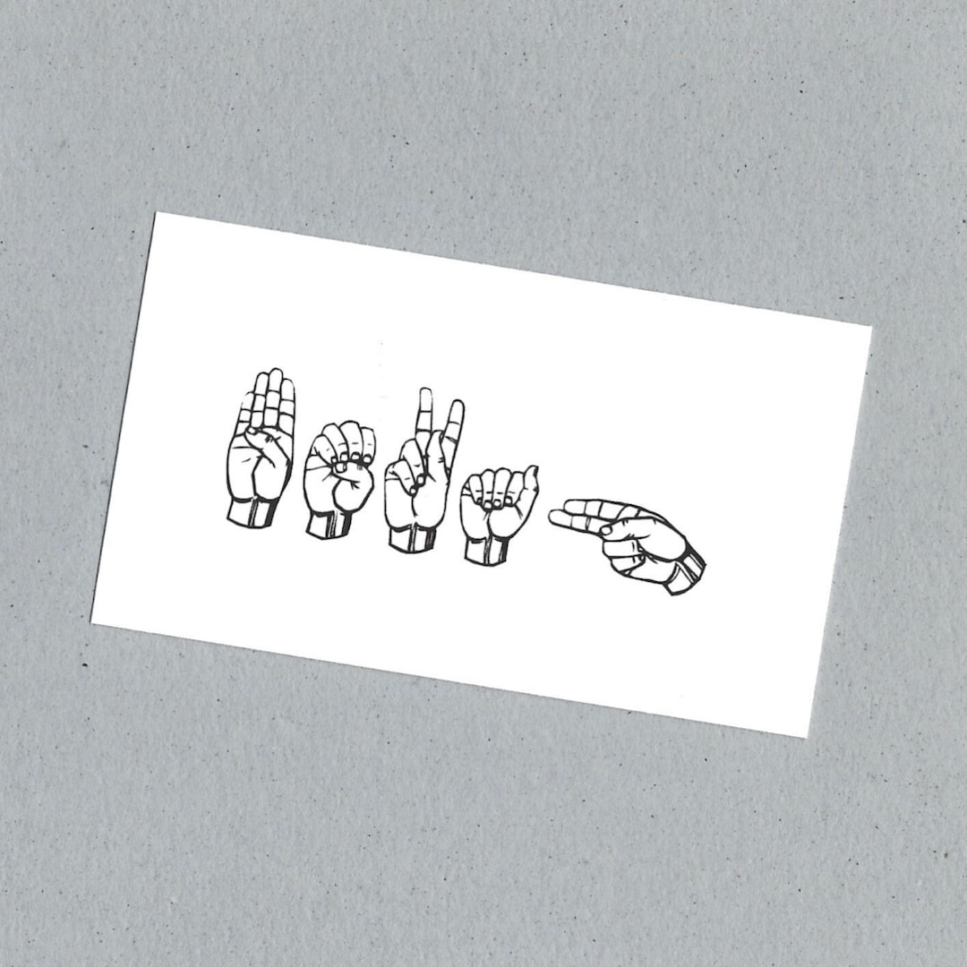 ASL Name Cards American Sign Language Name Cards ASL - Etsy