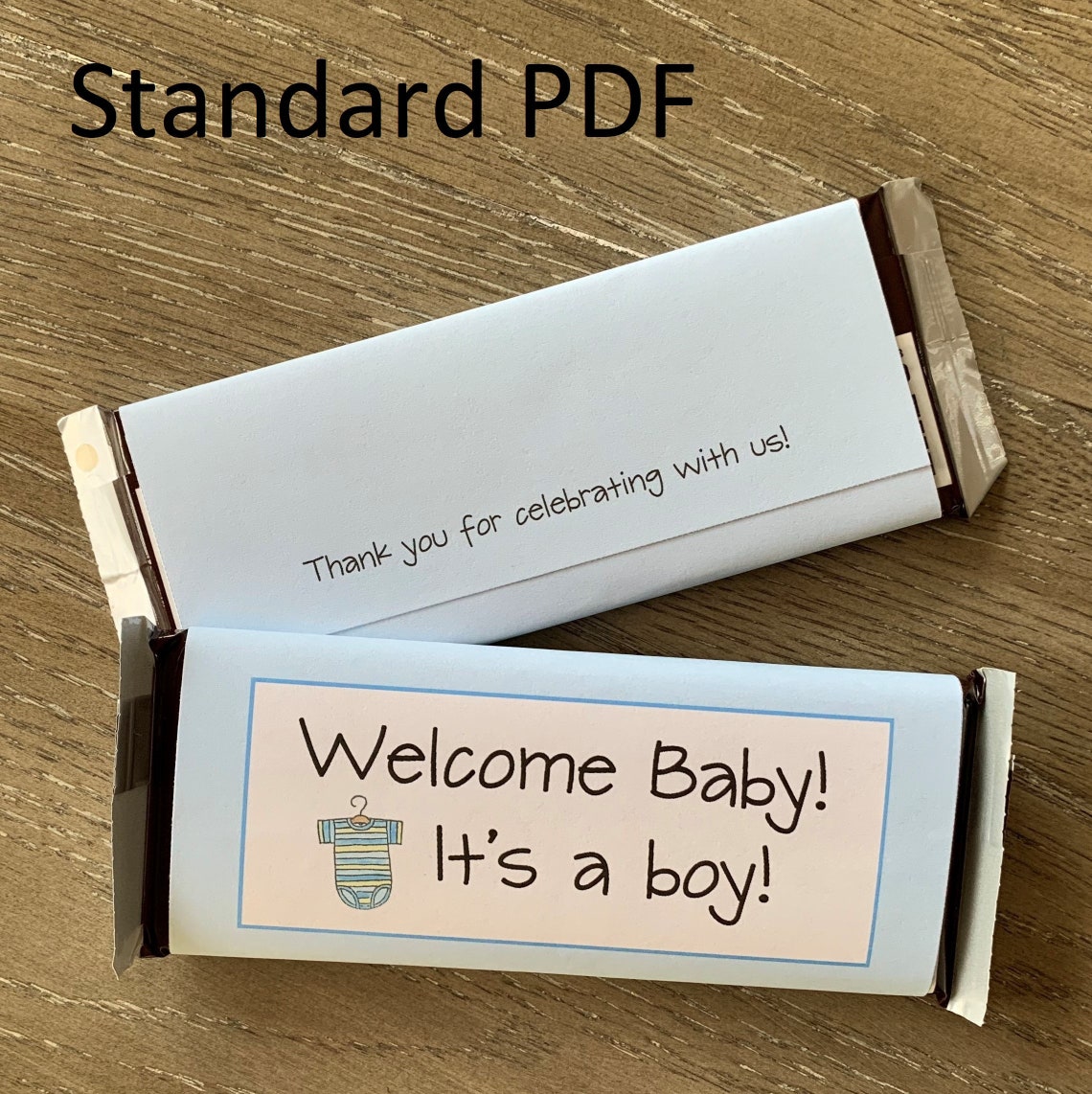 Baby Boy Chocolate Candy Bar Wrappers Instant Download - Etsy