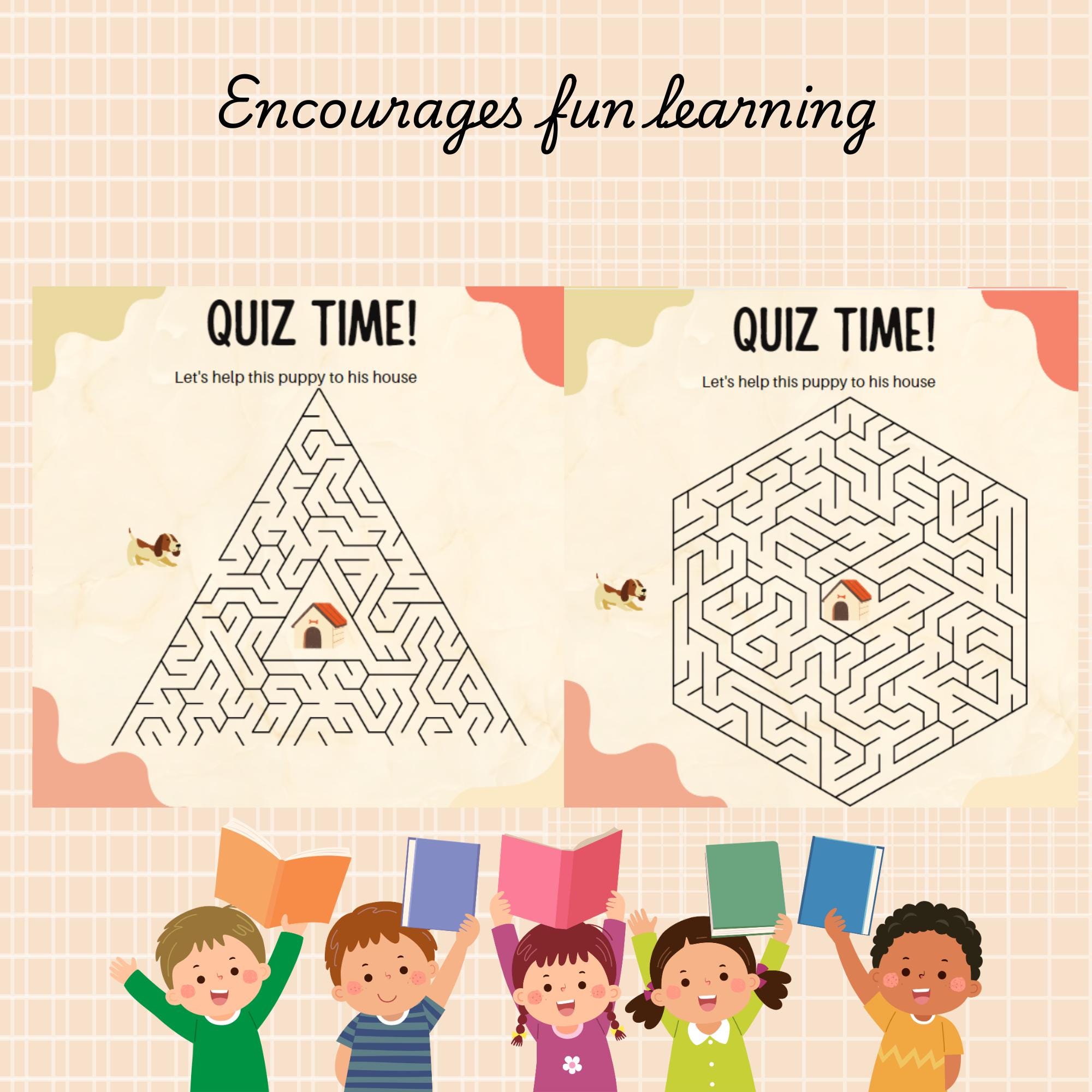 30 Printable Kids Maze Puzzles Fun Brain Games for Children Activity ...