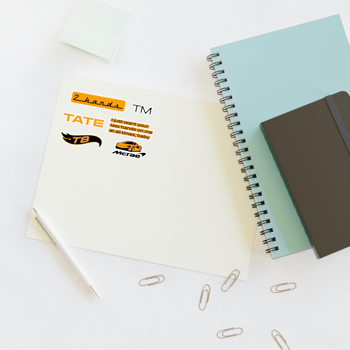 Tate Mcrae 2 Hands Inspired Sticker Sheet - Etsy