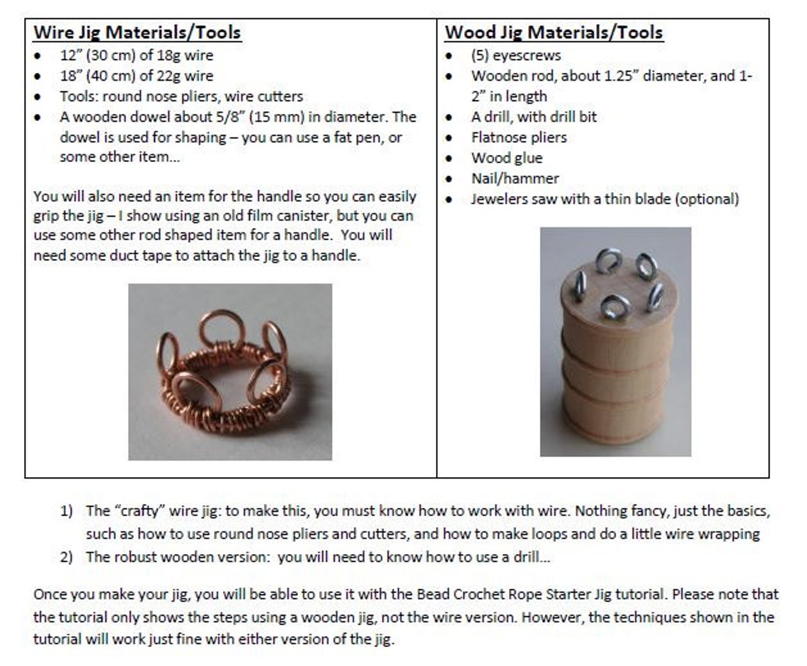 How to Make (and Use) a Crochet Bead Rope Starter Jig: Download ...