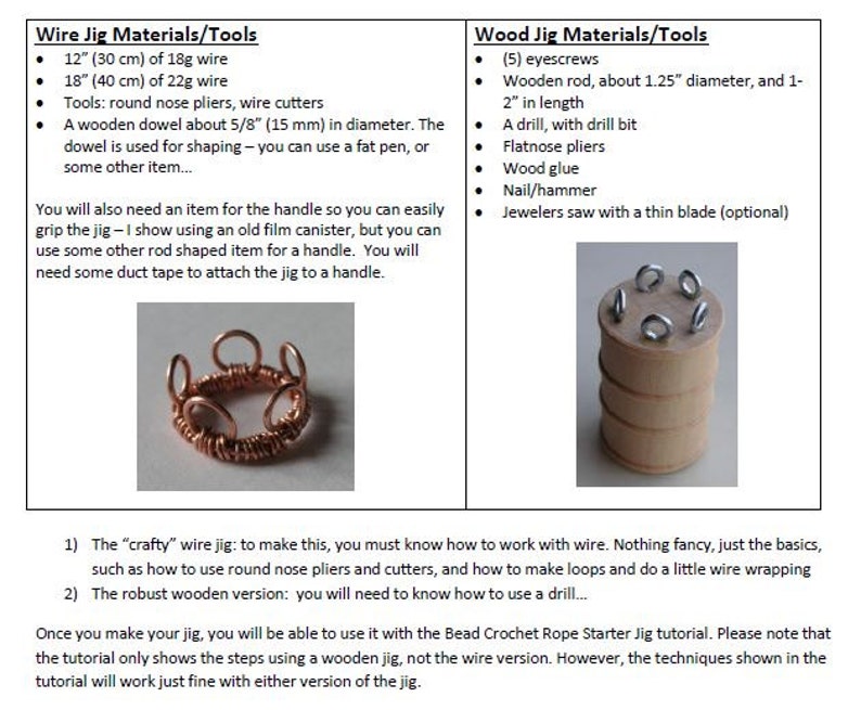 How to Make (and Use) a Crochet Bead Rope Starter Jig: Download ...