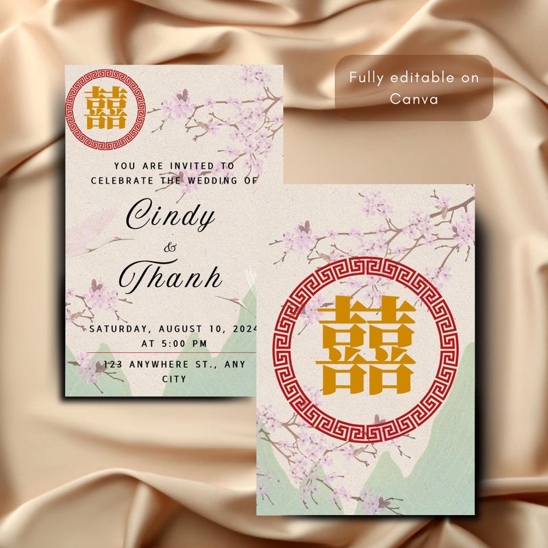 Asian Invitation - Etsy