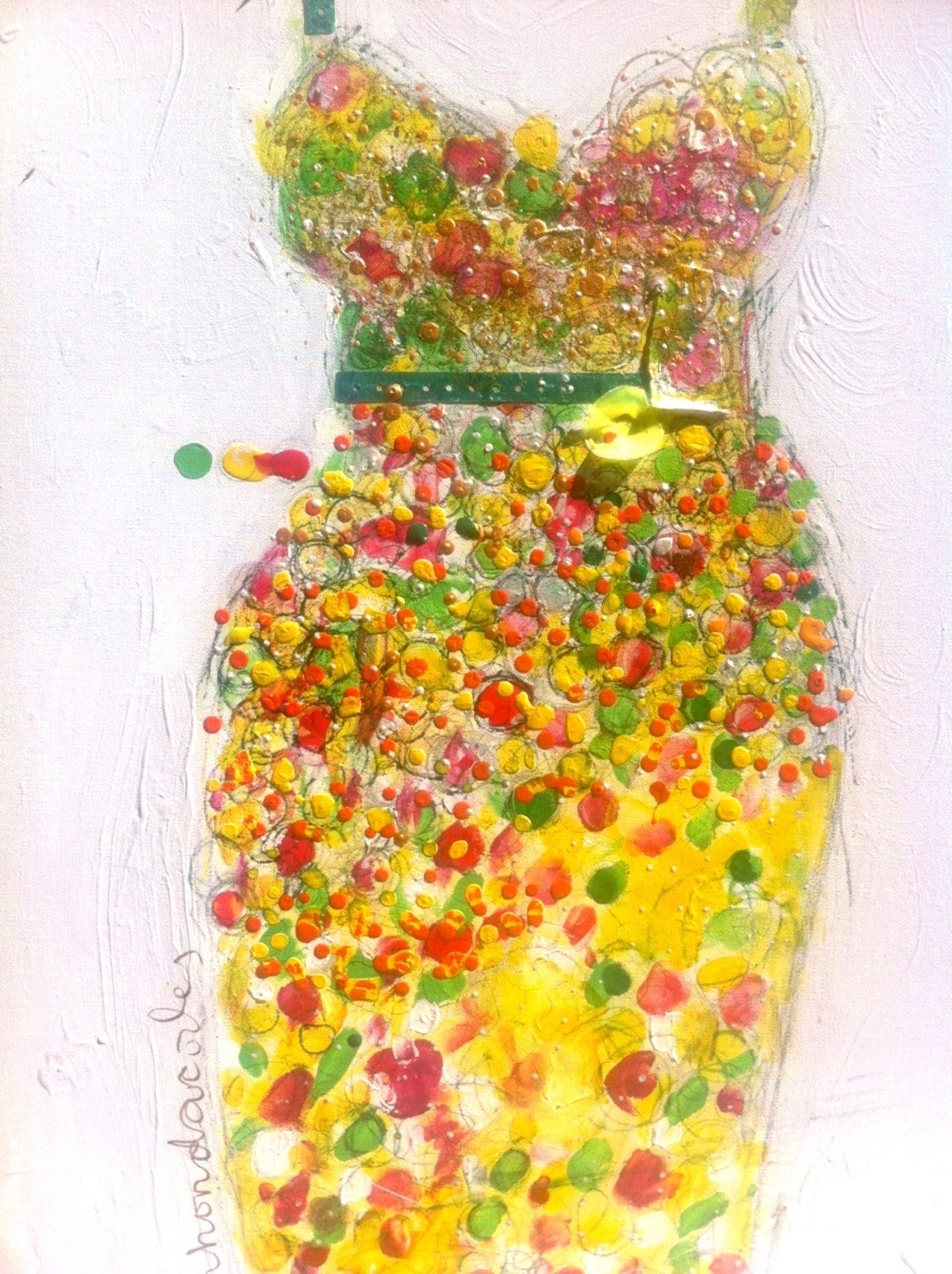 Carnival Gown, Original Painting, Carnival Dress, Mardi Gras, - Etsy