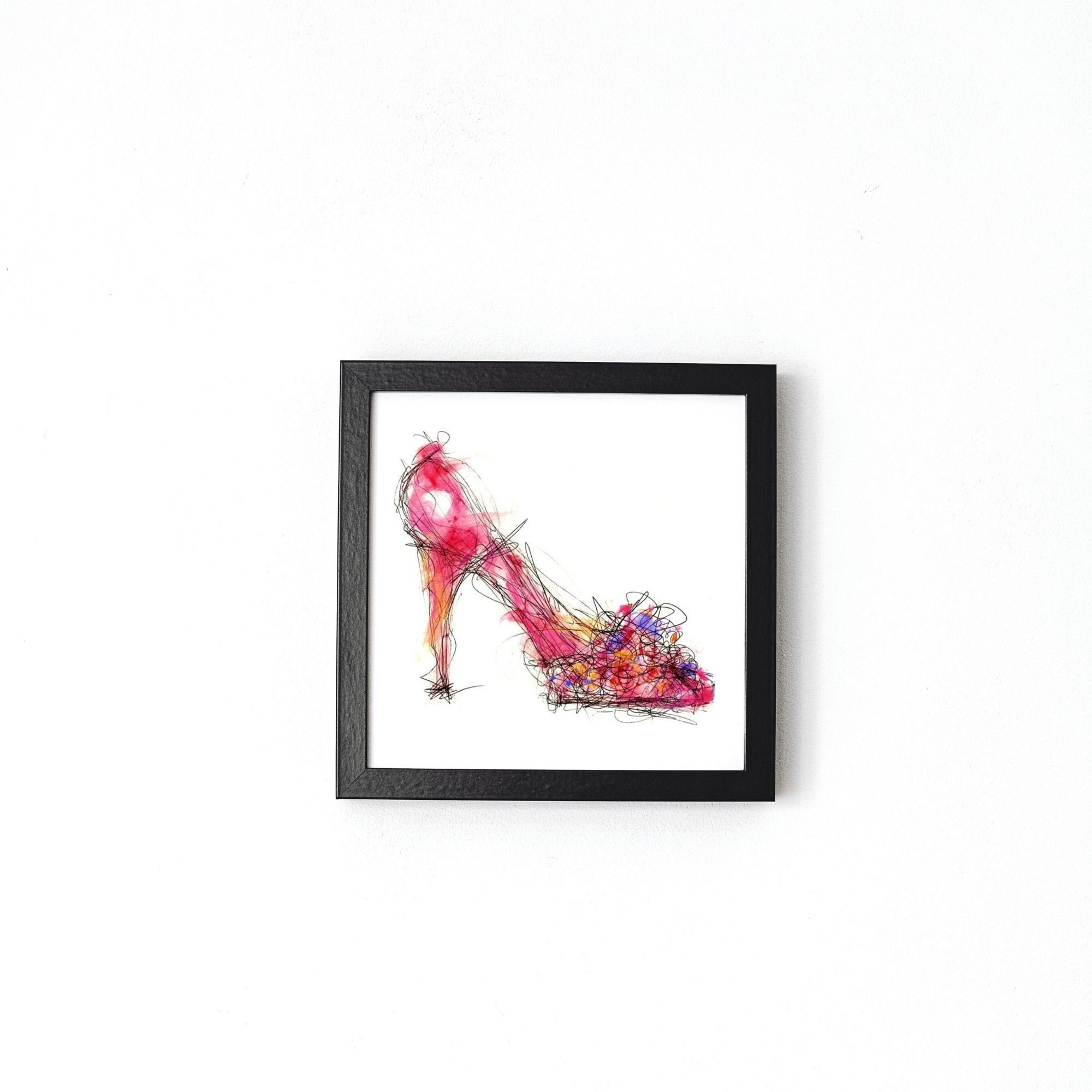 Spring Pump Shoe Print, Shoe Art - Etsy