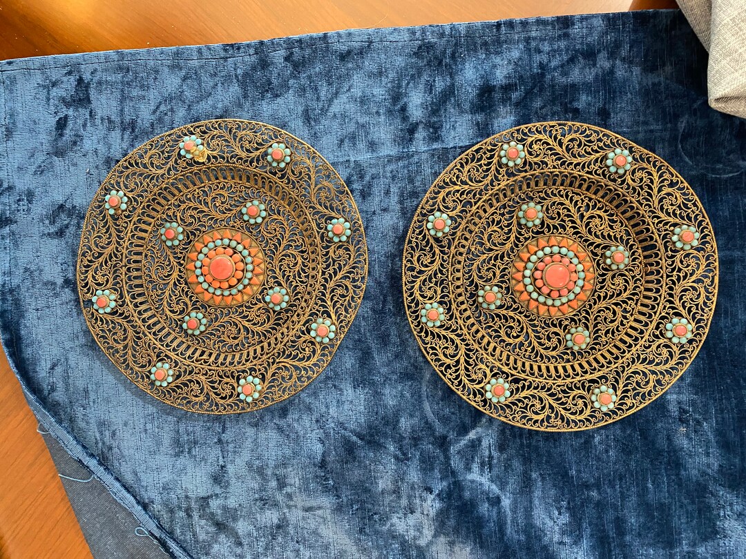 Vintage Filigree Plates - Etsy