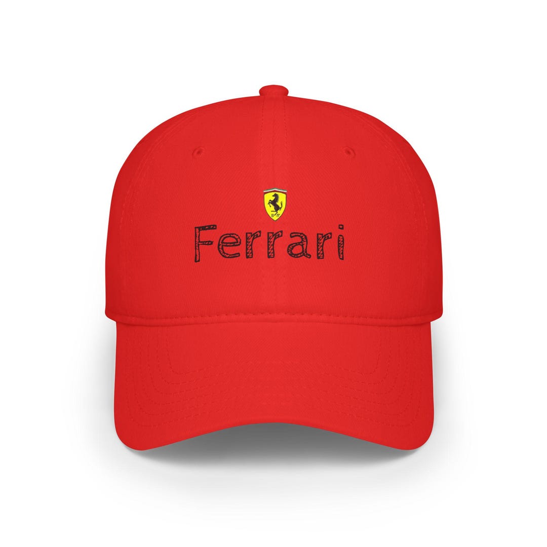 Baseball Cap Ferrari Red Racing Hat, Sports Hat, Adjustable Cap, Racing ...