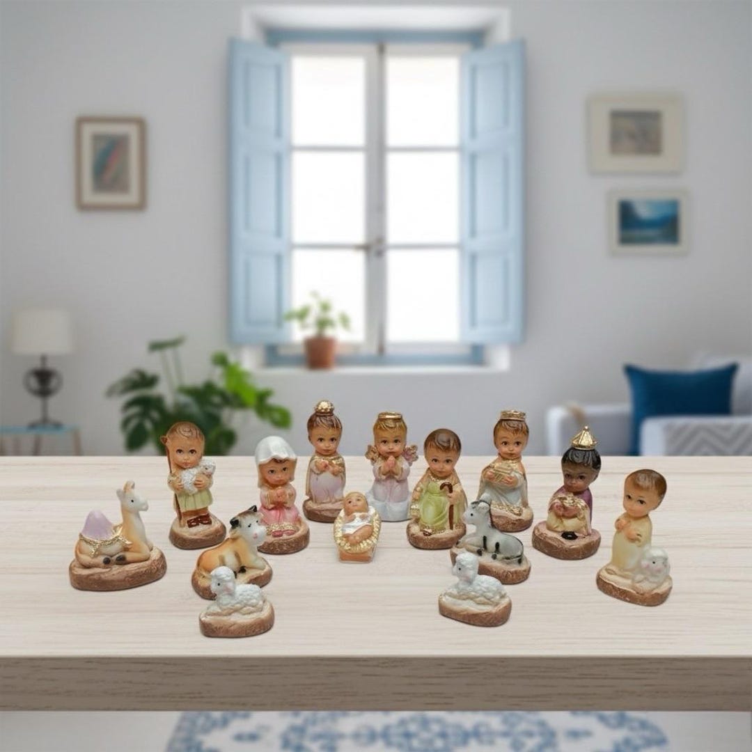 Talavera Baby Nativity Scene Set – Multicolor – Lead Free – 14-piece ...