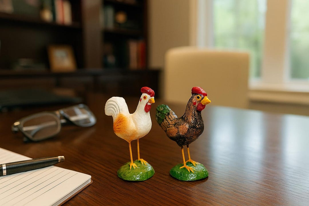 Talavera Mini Rooster Set – Multicolor – Lead Free – “rooster & Hen” - Etsy