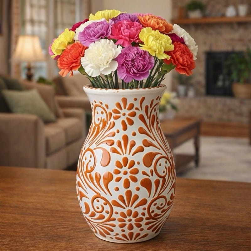 Clay Vases Large Talavera - Etsy