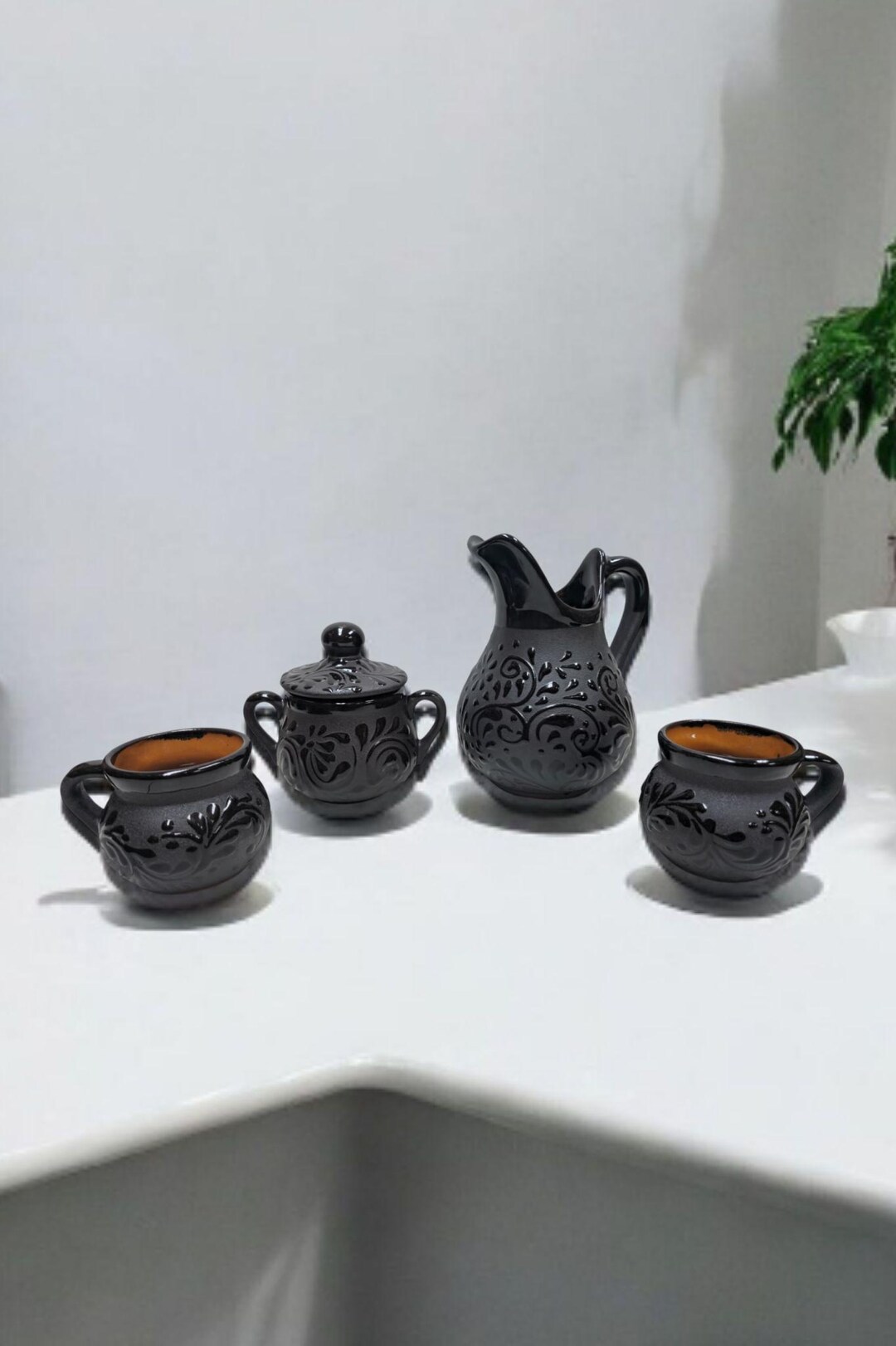 Black Cielito Lindo Coffee Set - Etsy