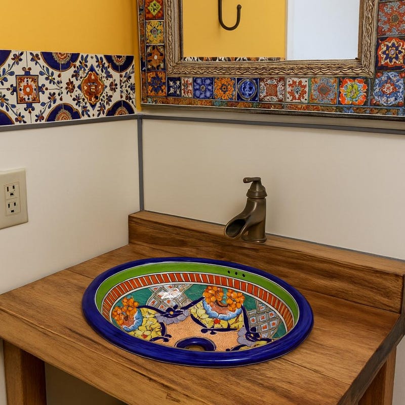 Mexican Tile Sink Basin - Etsy