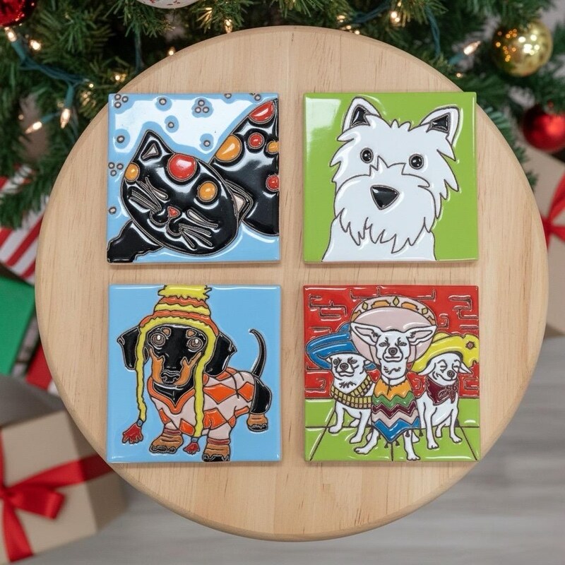 Dog Ceramic Tile - Etsy
