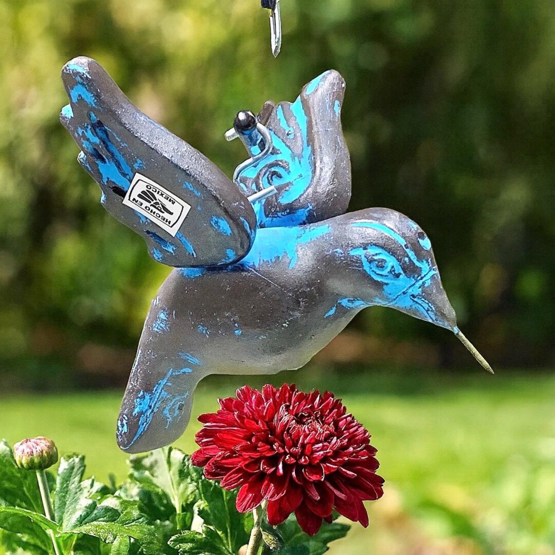 Talavera Blue Hummingbird Wall Décor – Lead Free – 5x5.5” Inches ...