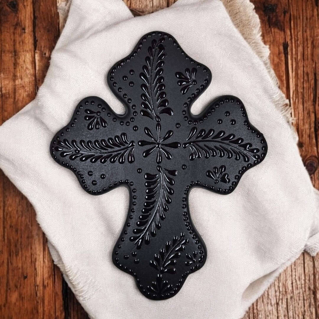 Talavera Cielito Lindo Cross | Black & Black - Etsy