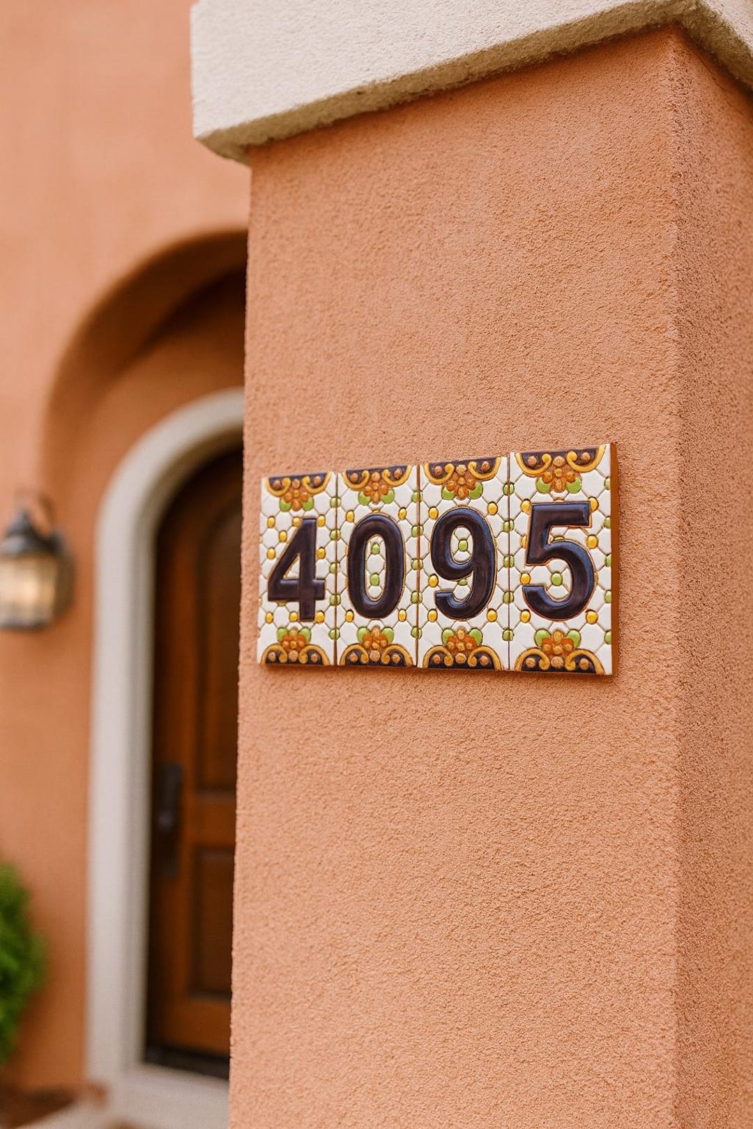 Talavera Multi-color House Number Tiles | 3x6” Handcrafted Lead-free ...