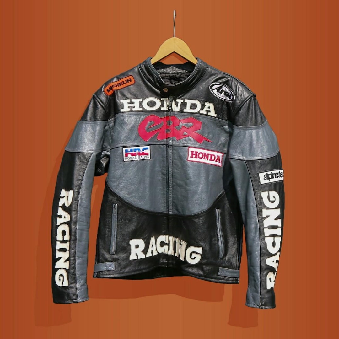 HONDA Cbr MOTOGP Racing Motorbike Leather Jacket Cowhide Leather & CE ...