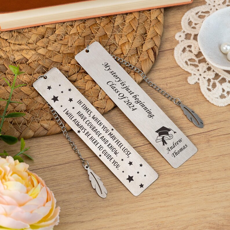 Personalized Anniversary Bookmark, Custom Quote Gift Bookmark, Laser ...