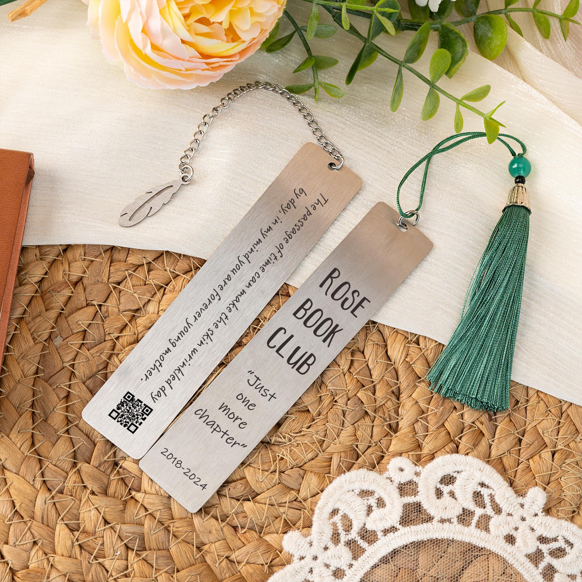 Personalized Anniversary Bookmark, Custom Quote Gift Bookmark, Laser ...