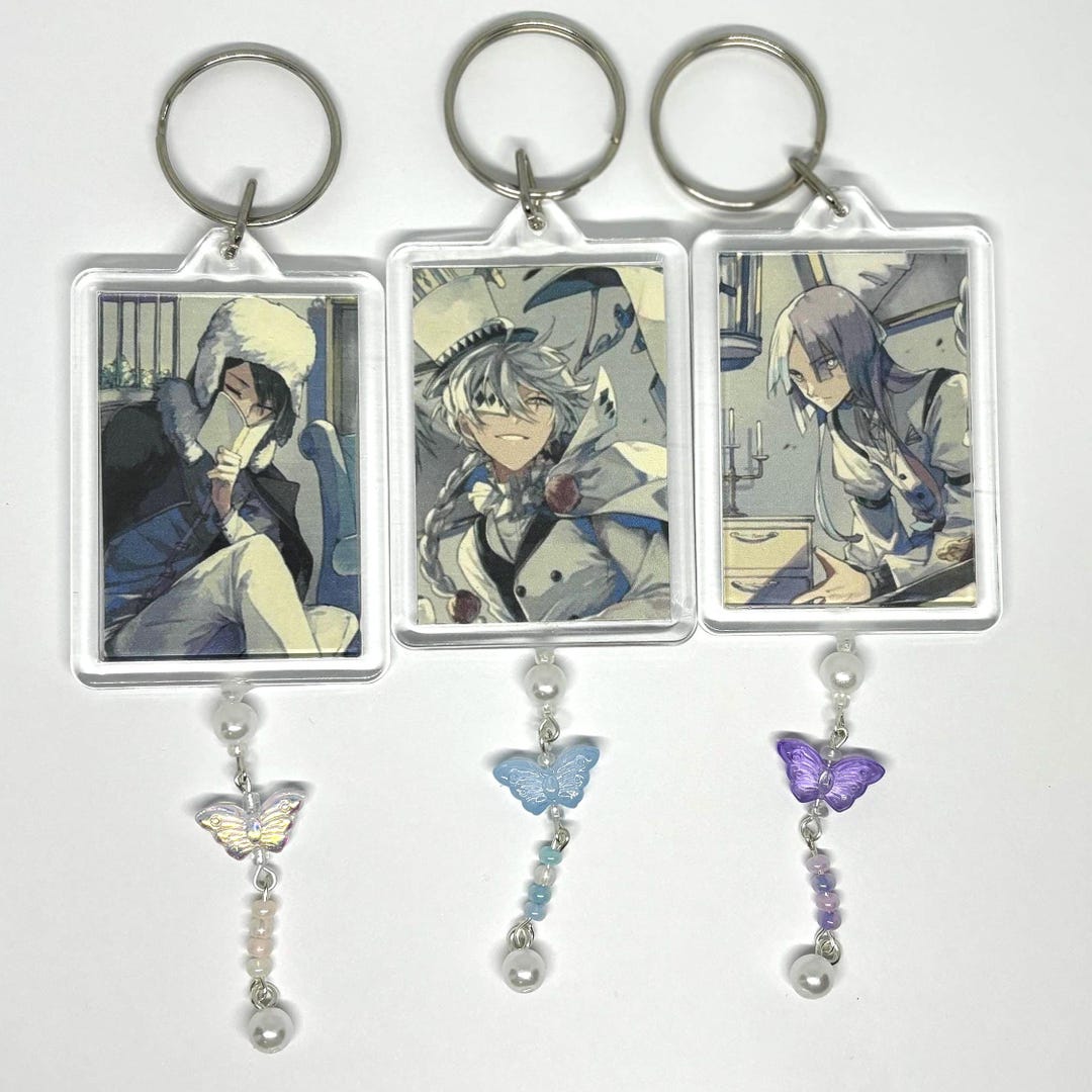 Bungou Stray Dogs Decay of Angels Trio Keychains Nikolai Gogol Fyodor ...