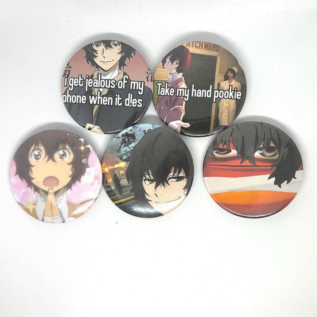 Bungou Stray Dogs Funny Dazai Pins - Etsy