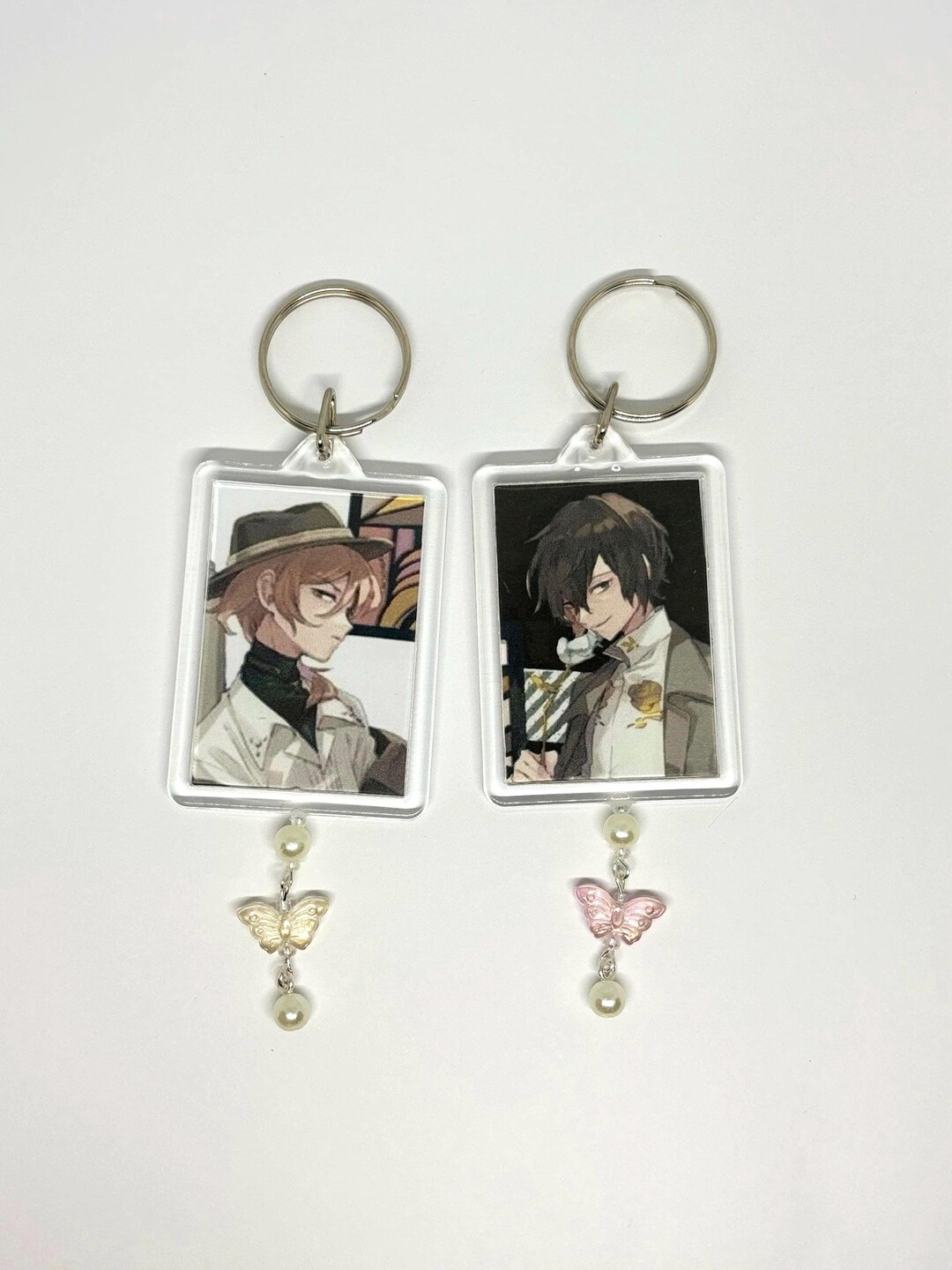 Bungou Stray Dogs Chuuya and Dazai Matching Keychains BSD Handmade - Etsy