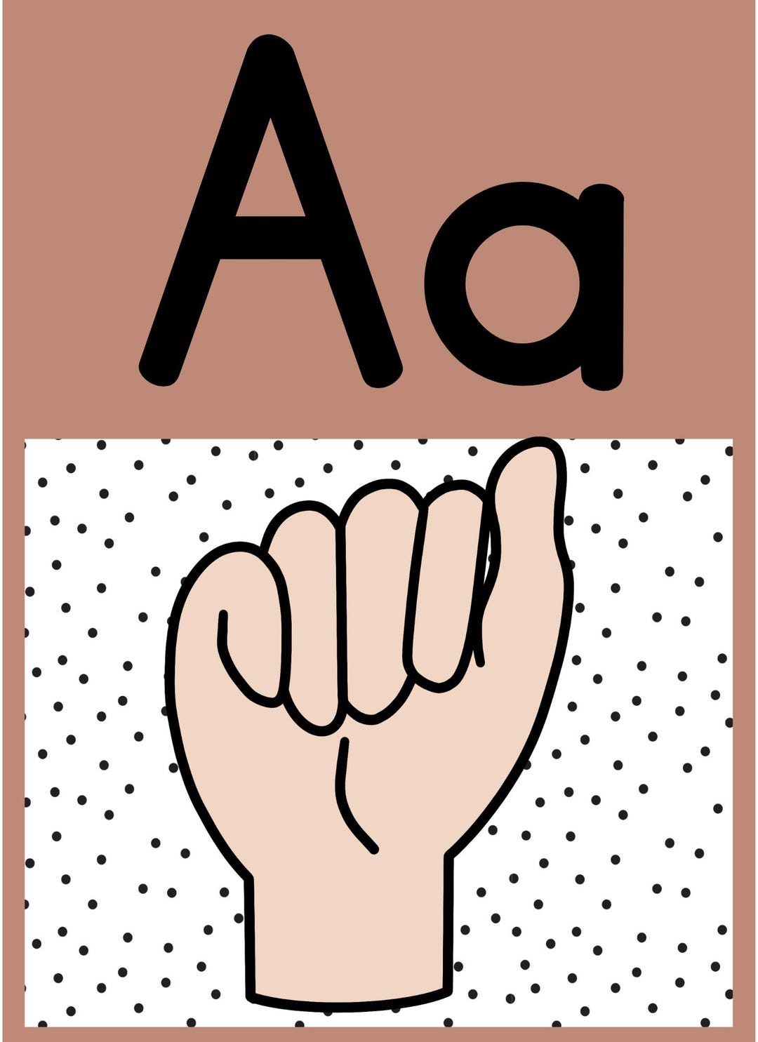 ASL Spotted Boho Alphabet Printable Posters - Etsy