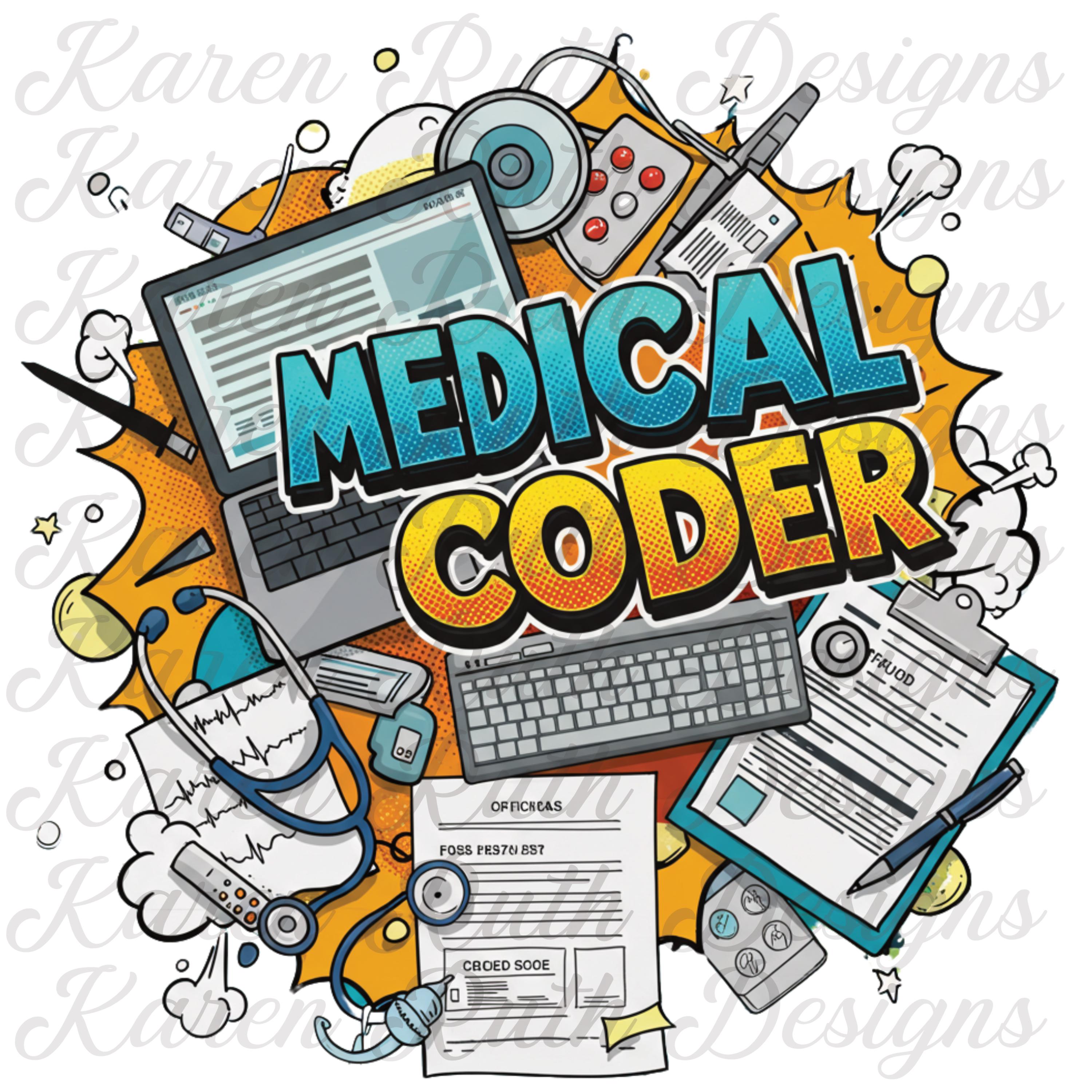 Medical Coder PNG and PDF Download Medical Coding Digital Design ...