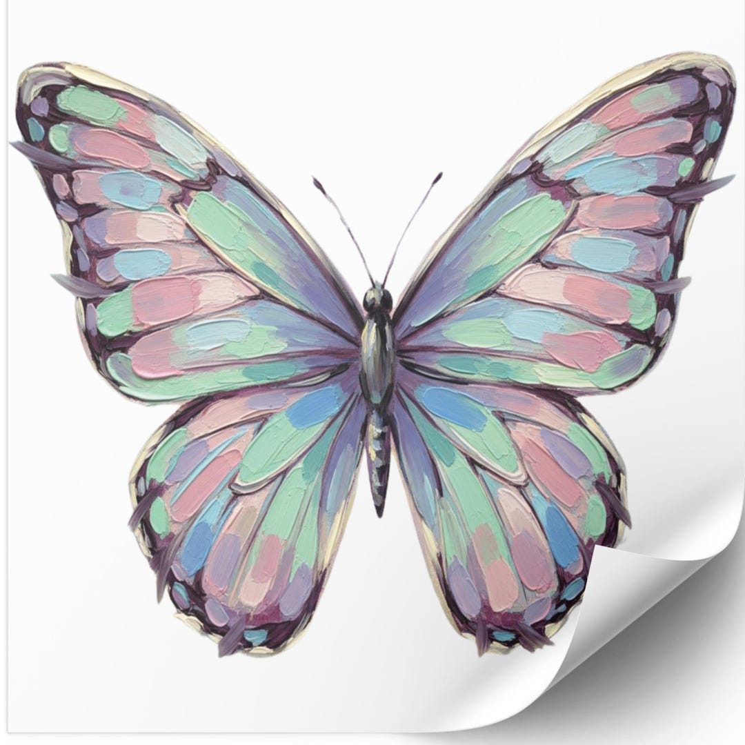 Brushstroke Butterfly Wall Art Digital Download | 10x8, 5x7, 4x6 and ...