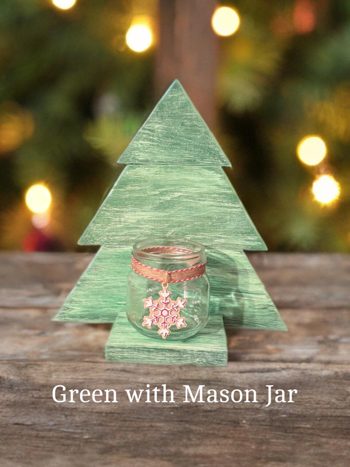Wood Christmas Tree Sconce, Mason Jar Candle Holder - Etsy