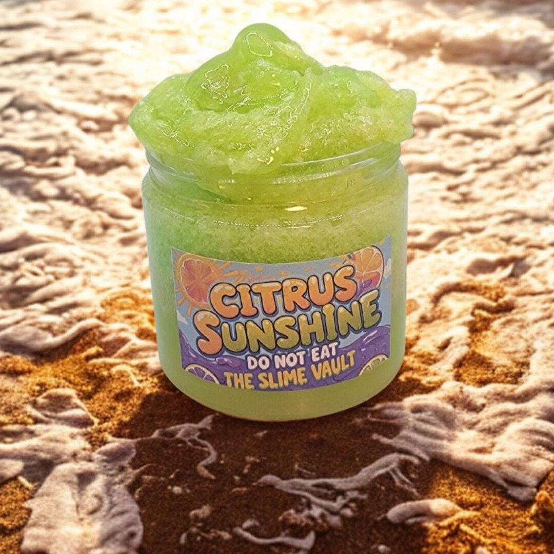 Citrus Sunshine Slime: Crunchy Faux Snow ASMR Fidget Slime - Etsy
