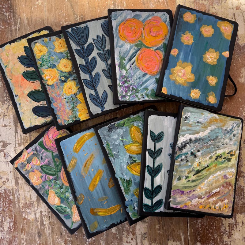 Painted Journal - Etsy