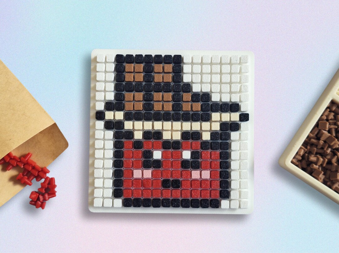 Pixel Art Kawaii Chocolate Puzzle - Complete Assembly Kit - Etsy