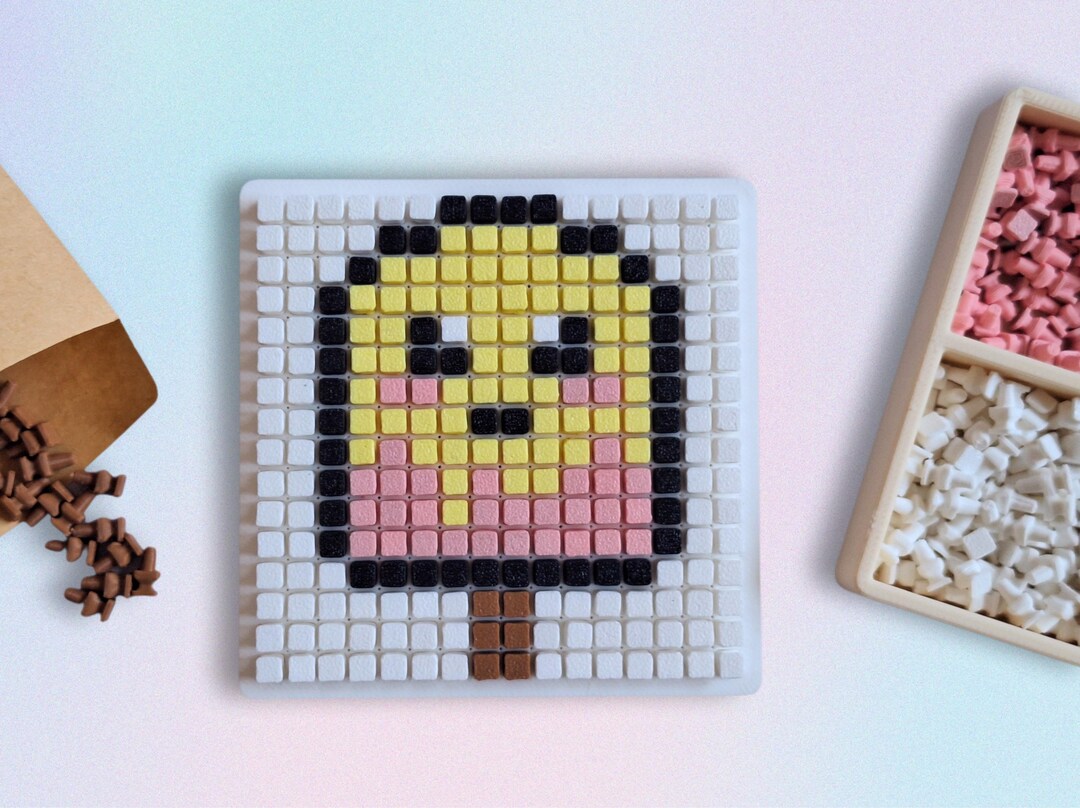Pixel Art Kawaii Ice Cream Popsicle Puzzle - Complete Assembly Kit - Etsy