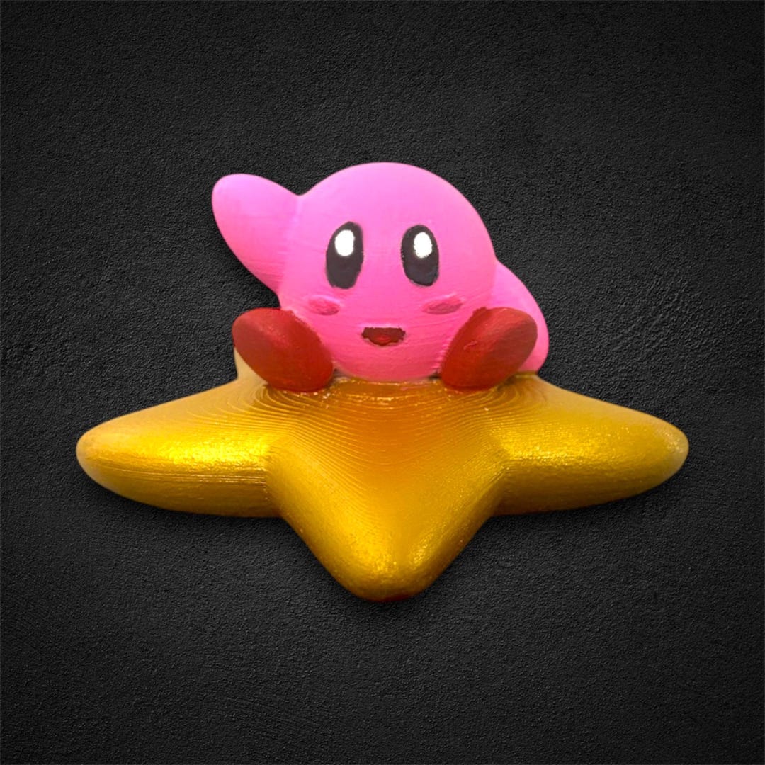 Kirby Figure Kirby Riding Star Digital File - Etsy