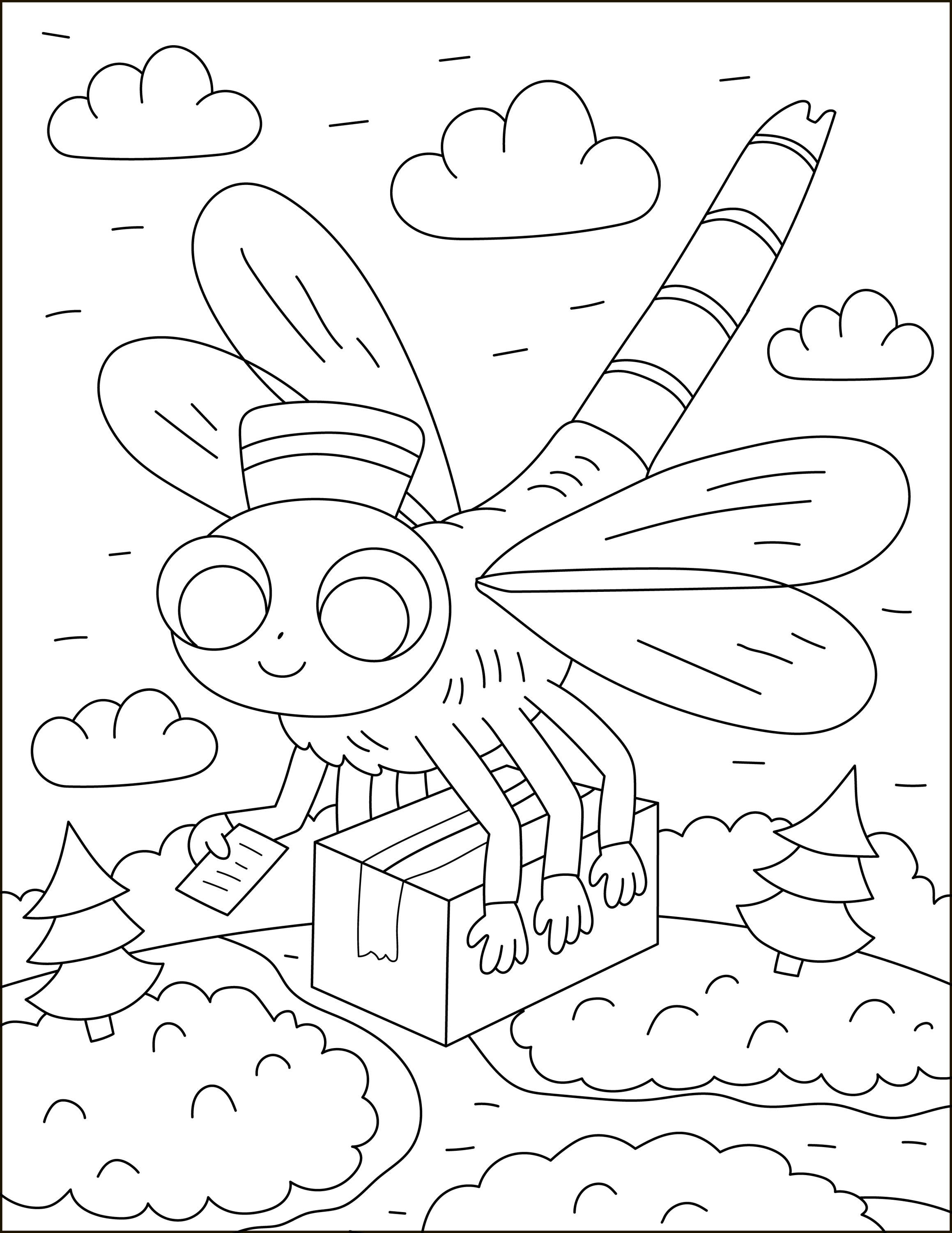 Ants and Bugs Themed Coloring Book. Tracing and Writing Activities - Etsy