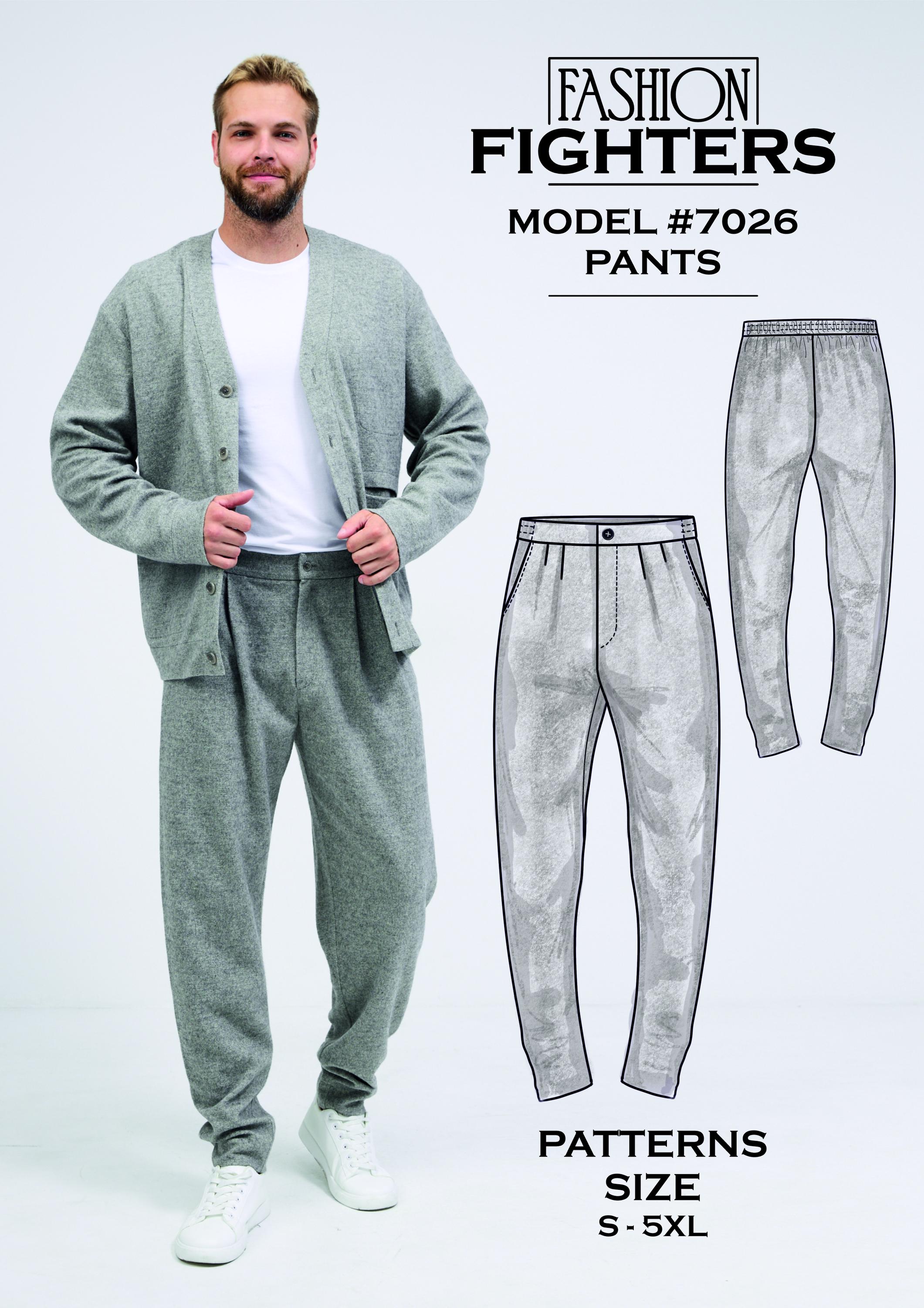 Men's Pants Sewing Pattern | Fashion Fighters | Size S-5XL (PDF A4+A0 ...