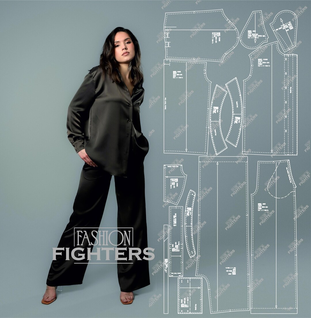 Women's Oversize Suit | Fashion Fighters | US Size 2-18 (PDF A4+A0) - Etsy
