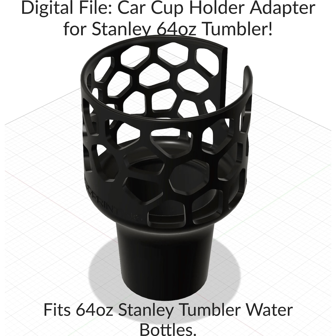 Car Cup Holder Adapter STL 3D Print File Stanley 64oz Tumbler, Digital ...