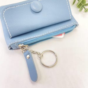 Personalised Coin Pouch, Small Leather Zipped Purse, Keyring Coin Purse ...