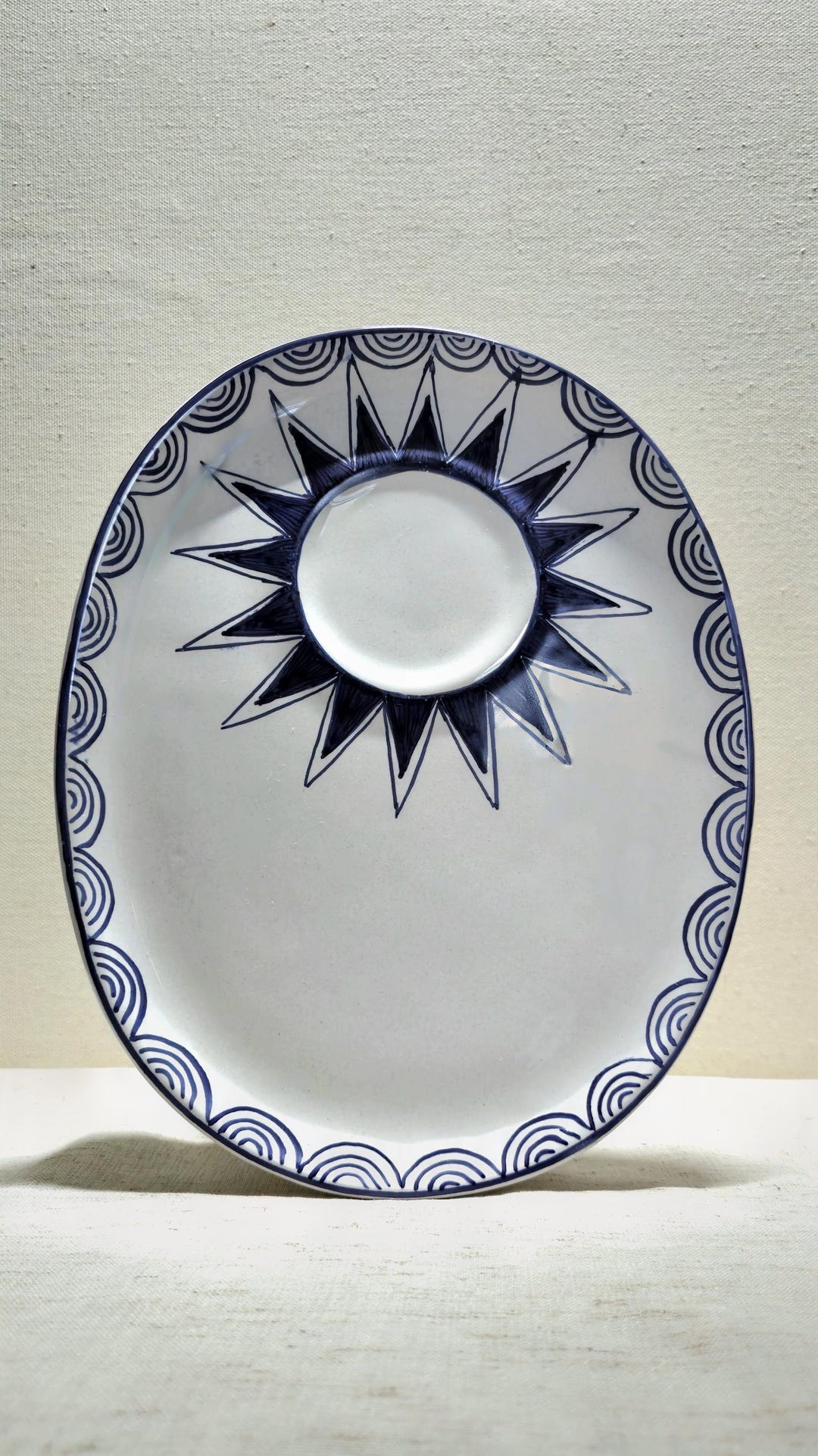Vintage Handpainted by Castelli Sunburst Pottery Plate Collectable - Etsy