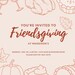Friendsgiving Invitation Canva Template Digital/printable - Etsy