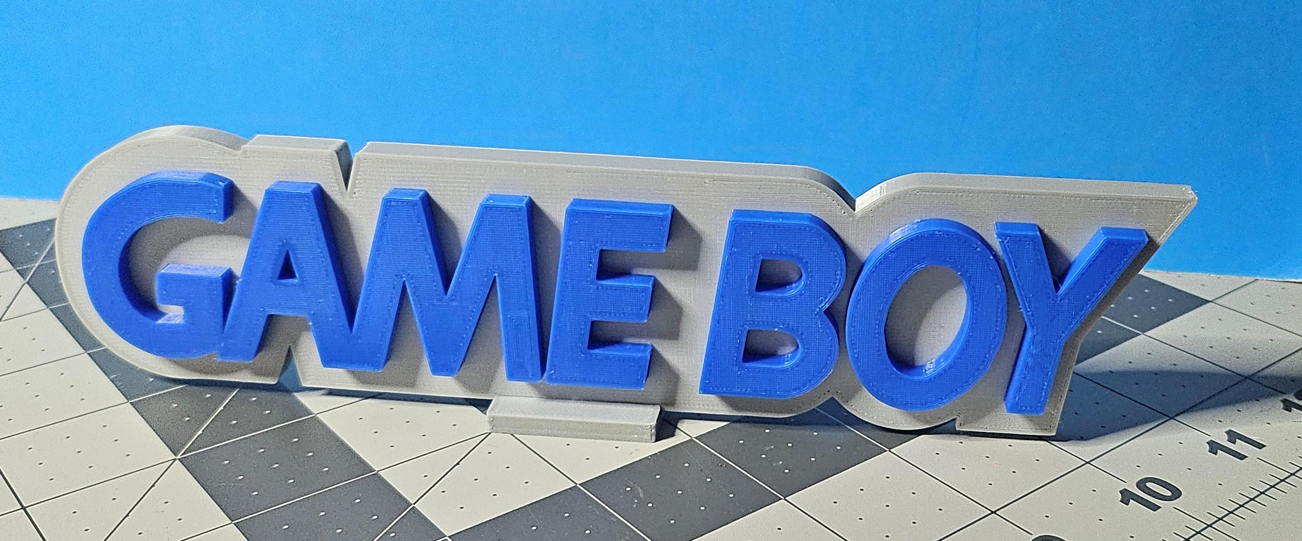Game Boy Logo 3D Print With Stand Magnet - Etsy