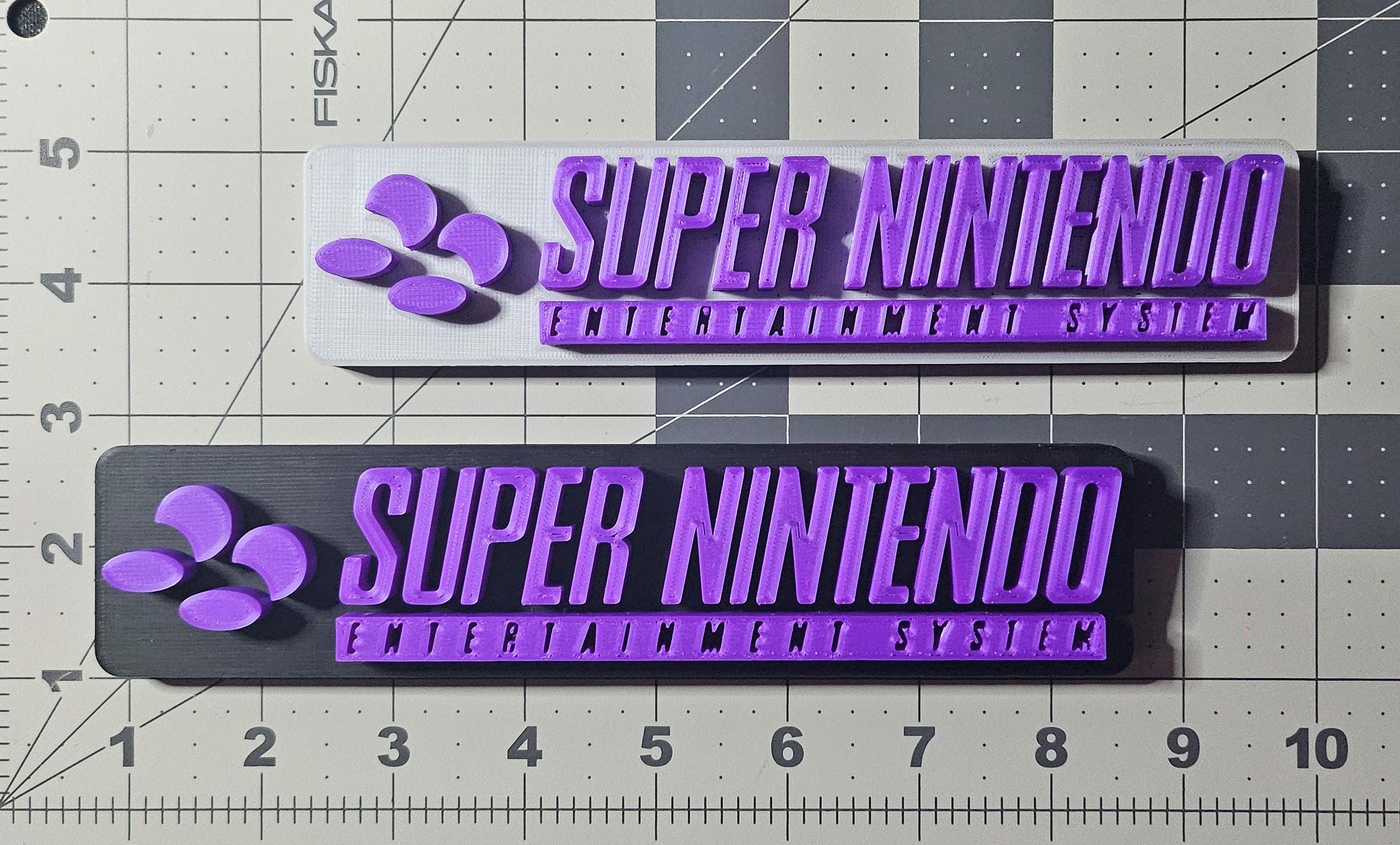 Super Nintendo Famicon SNES Logo 3D Print With Stand Magnet - Etsy