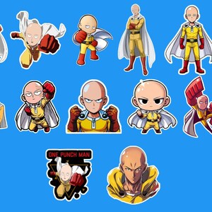 One Punch Man Saitama Stickers 16 Stickers - Etsy
