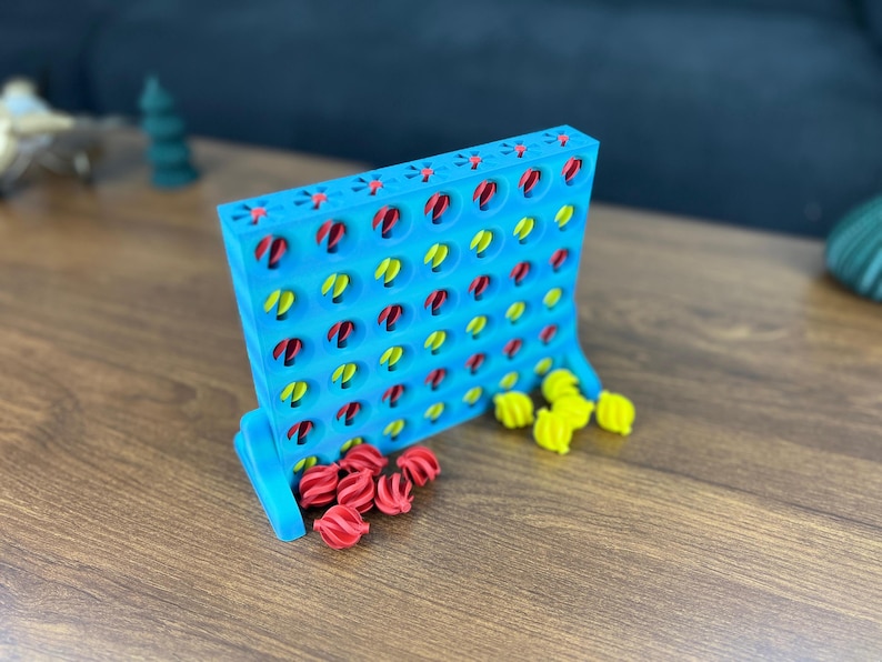 3d-printed connect Four Game Fun and Eco-friendly Strategy Game With a ...