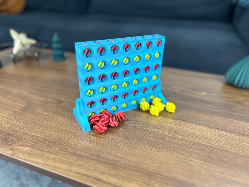 3d-printed connect Four Game Fun and Eco-friendly Strategy Game With a ...